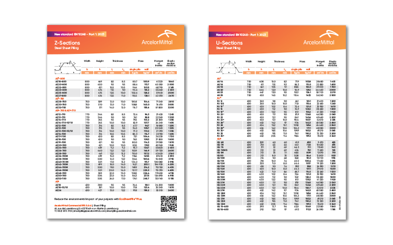 Catalogues | ArcelorMittal Sheet Piling